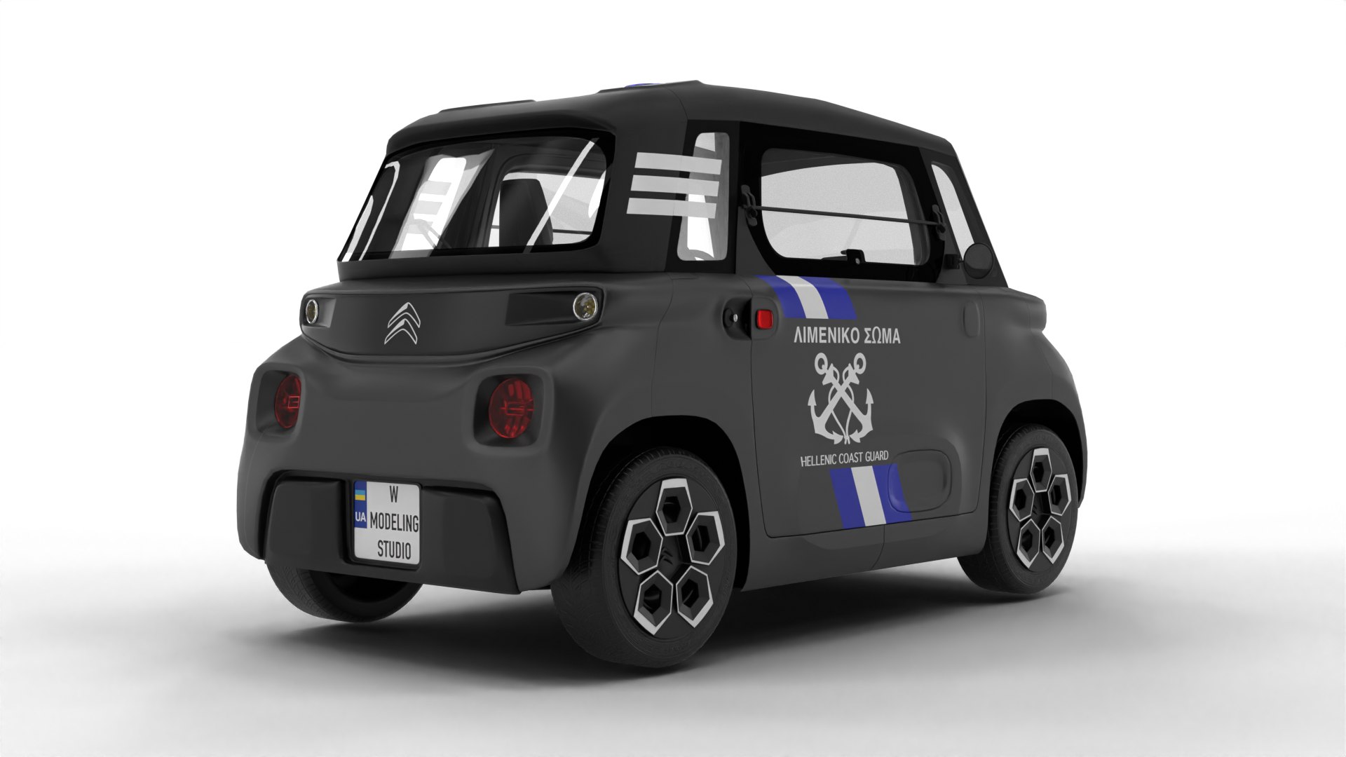 3D Citroen Ami 2020 Police Black - TurboSquid 2261627
