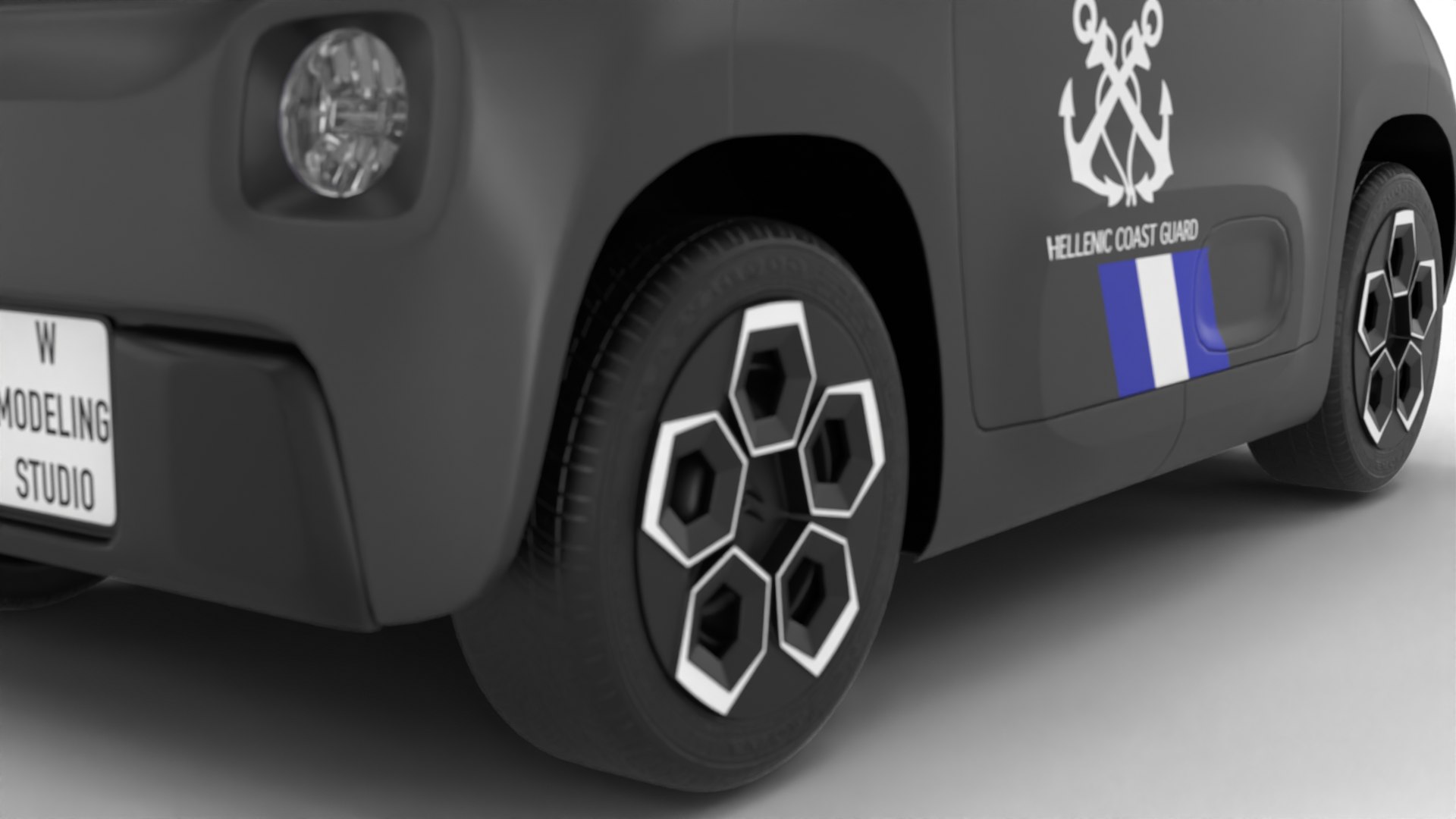 3D Citroen Ami 2020 Police Black - TurboSquid 2261627