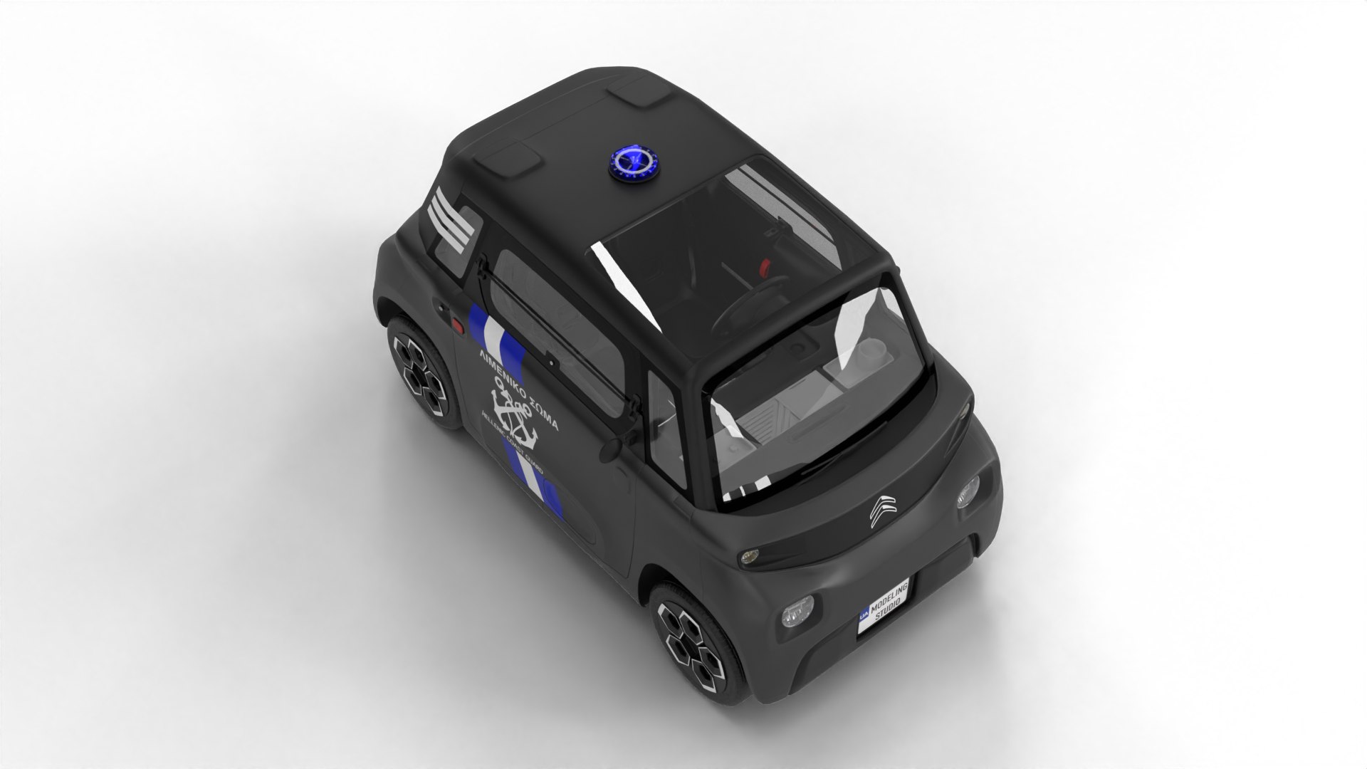 3D Citroen Ami 2020 Police Black - TurboSquid 2261627