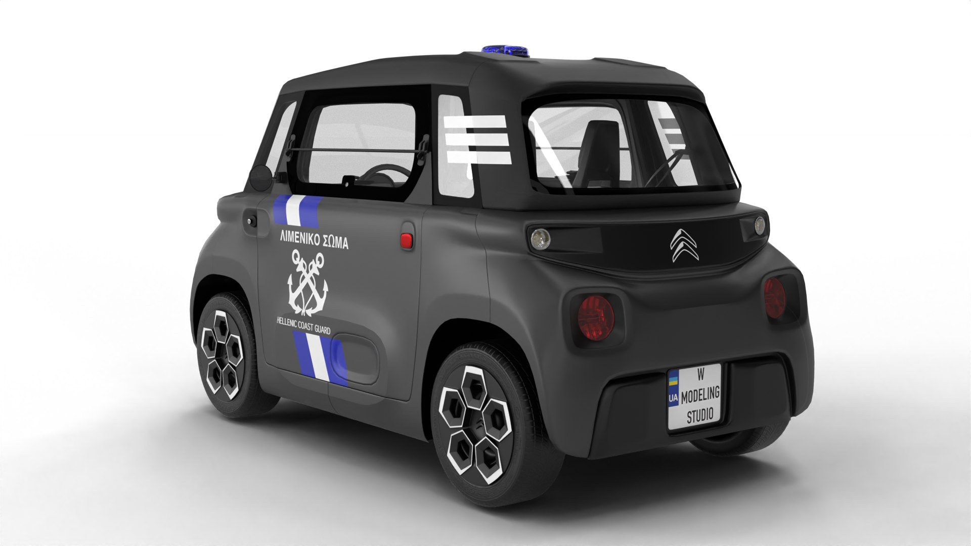 3D Citroen Ami 2020 Police Black - TurboSquid 2261627