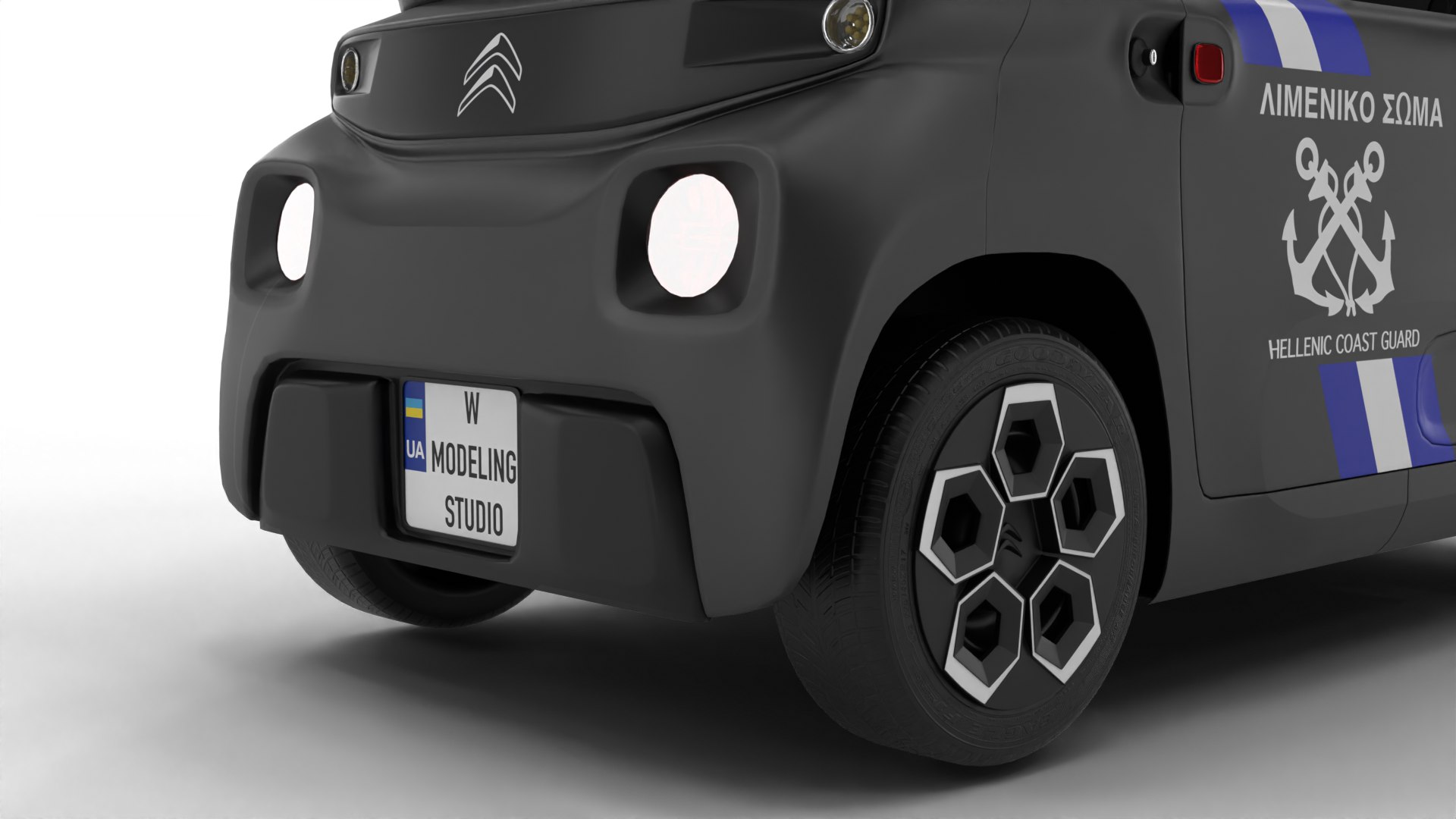 3D Citroen Ami 2020 Police Black - TurboSquid 2261627
