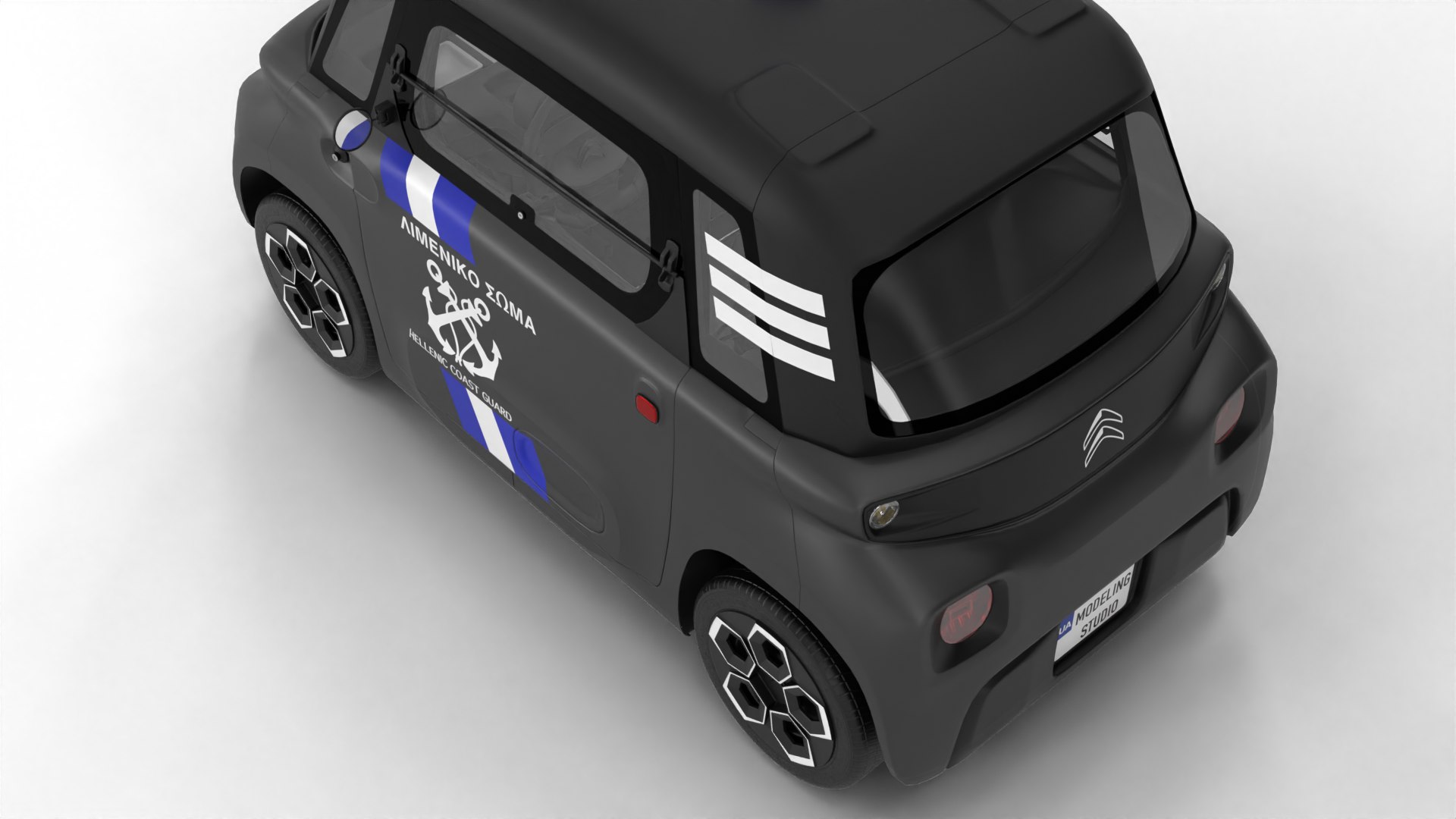 3D Citroen Ami 2020 Police Black - TurboSquid 2261627