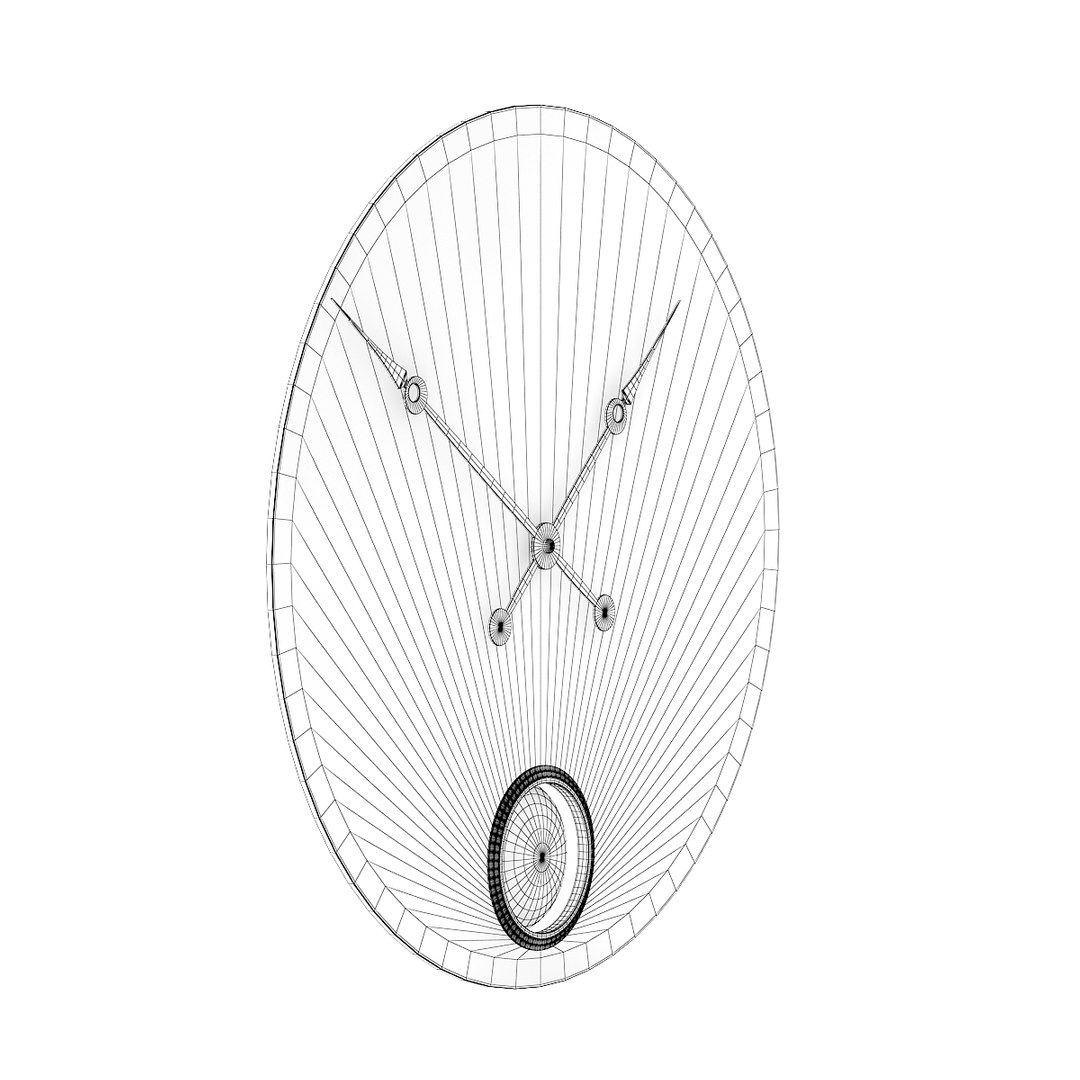 large wall clock 3d max