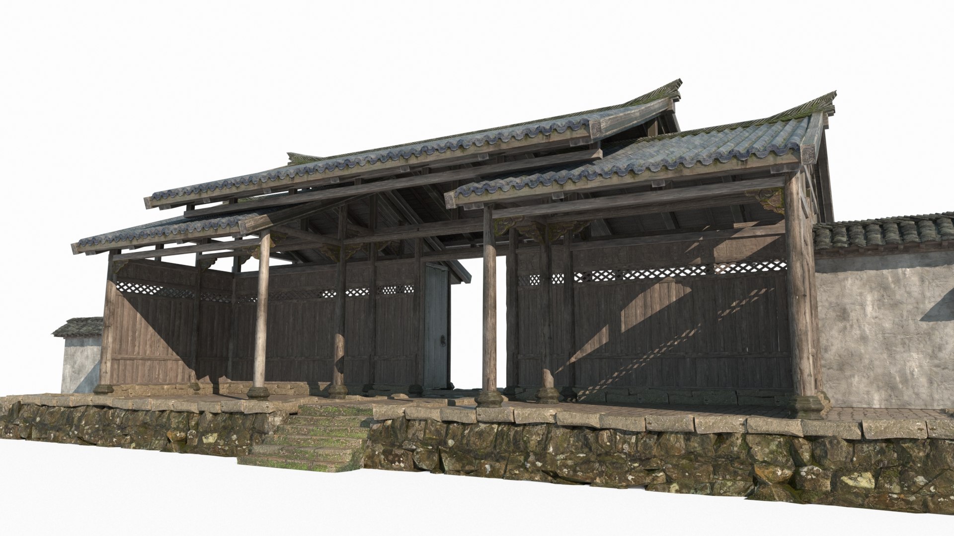 Ancient Asian Architectural Gatehouse And Main Entrance 3D Model ...