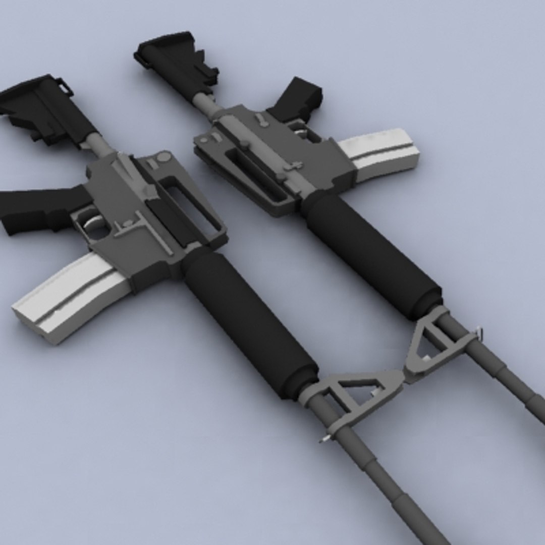 3d M4 M16 Model