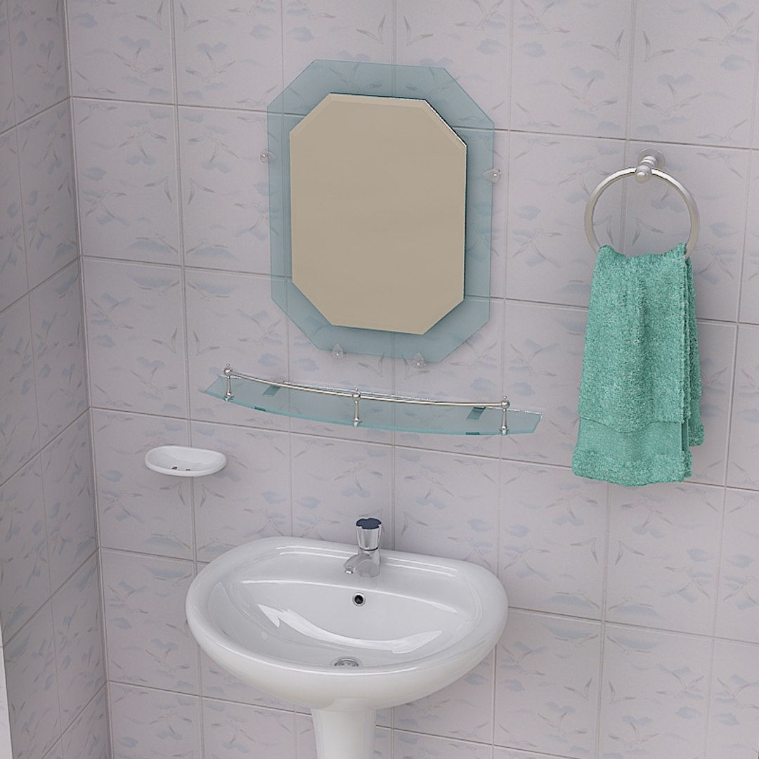 Bathroom Pedestal Sink Props 3d Max