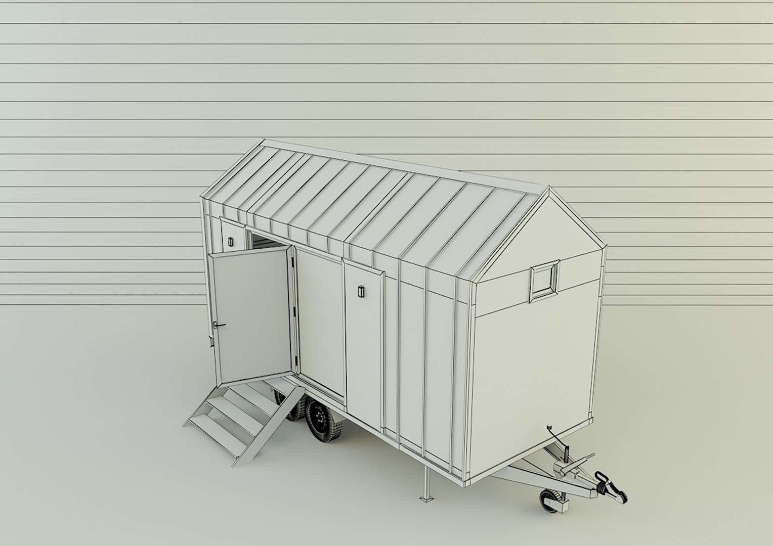 Tiny House Camping Caravan 3D - TurboSquid 2064243