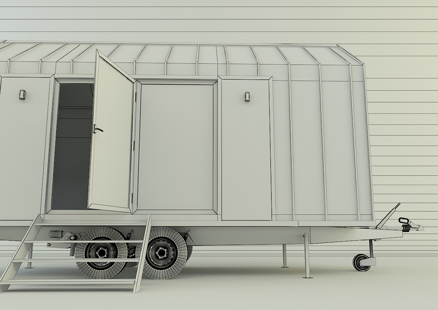 Tiny House Camping Caravan 3D - TurboSquid 2064243