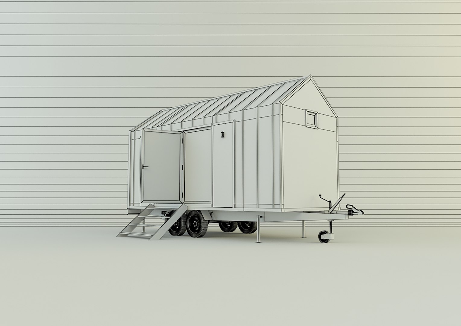 Tiny House Camping Caravan 3D - TurboSquid 2064243