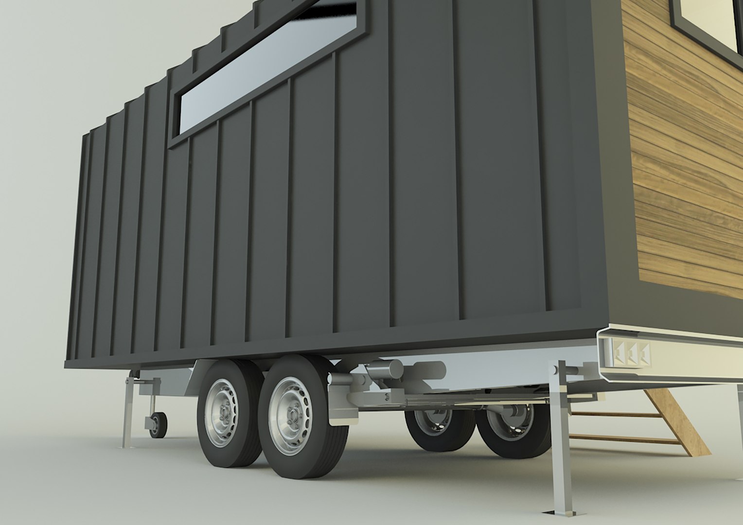 Tiny House Camping Caravan 3D - TurboSquid 2064243