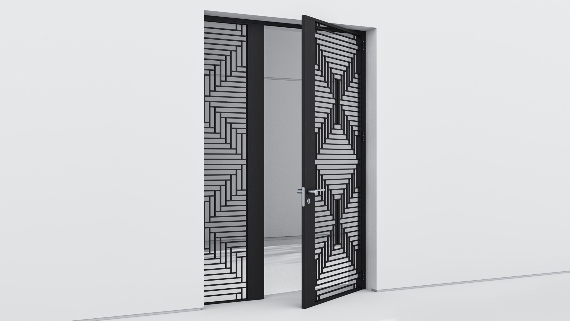 Aluminium Door 311 Model - TurboSquid 2058211