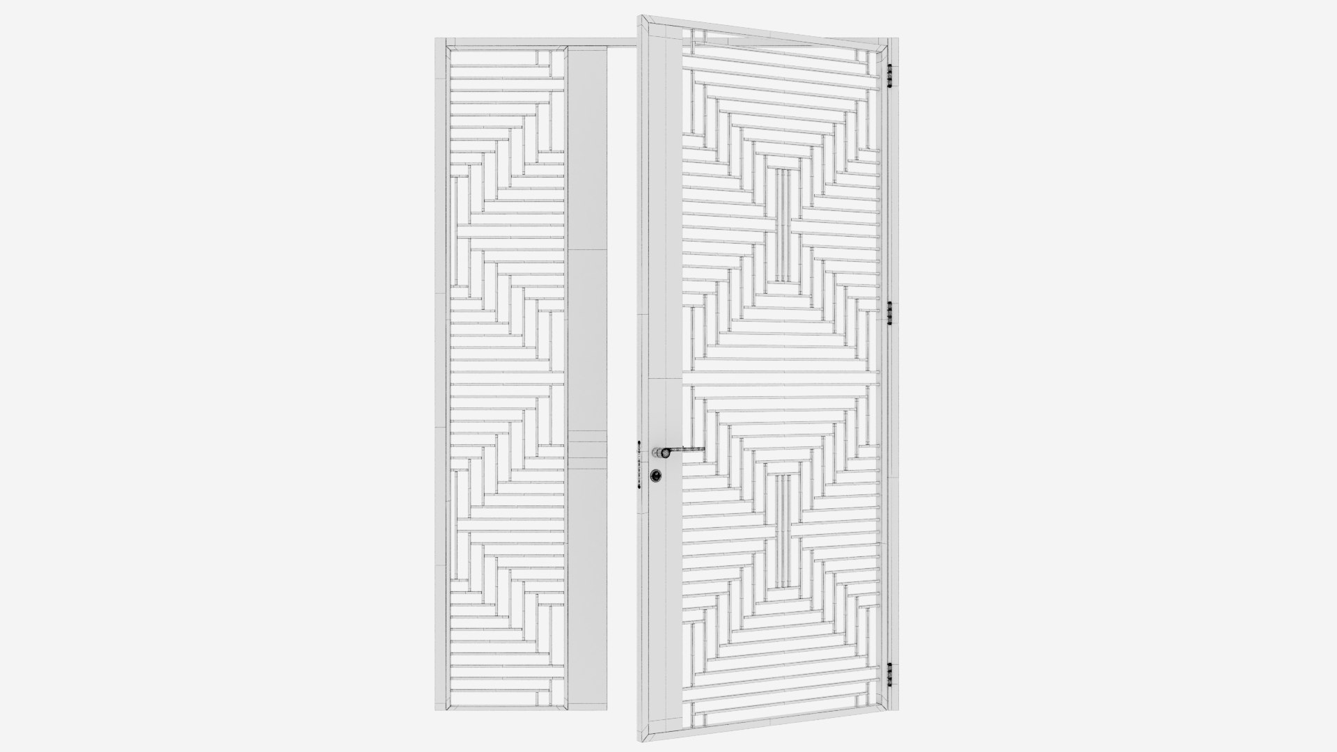 Aluminium Door 311 Model - TurboSquid 2058211