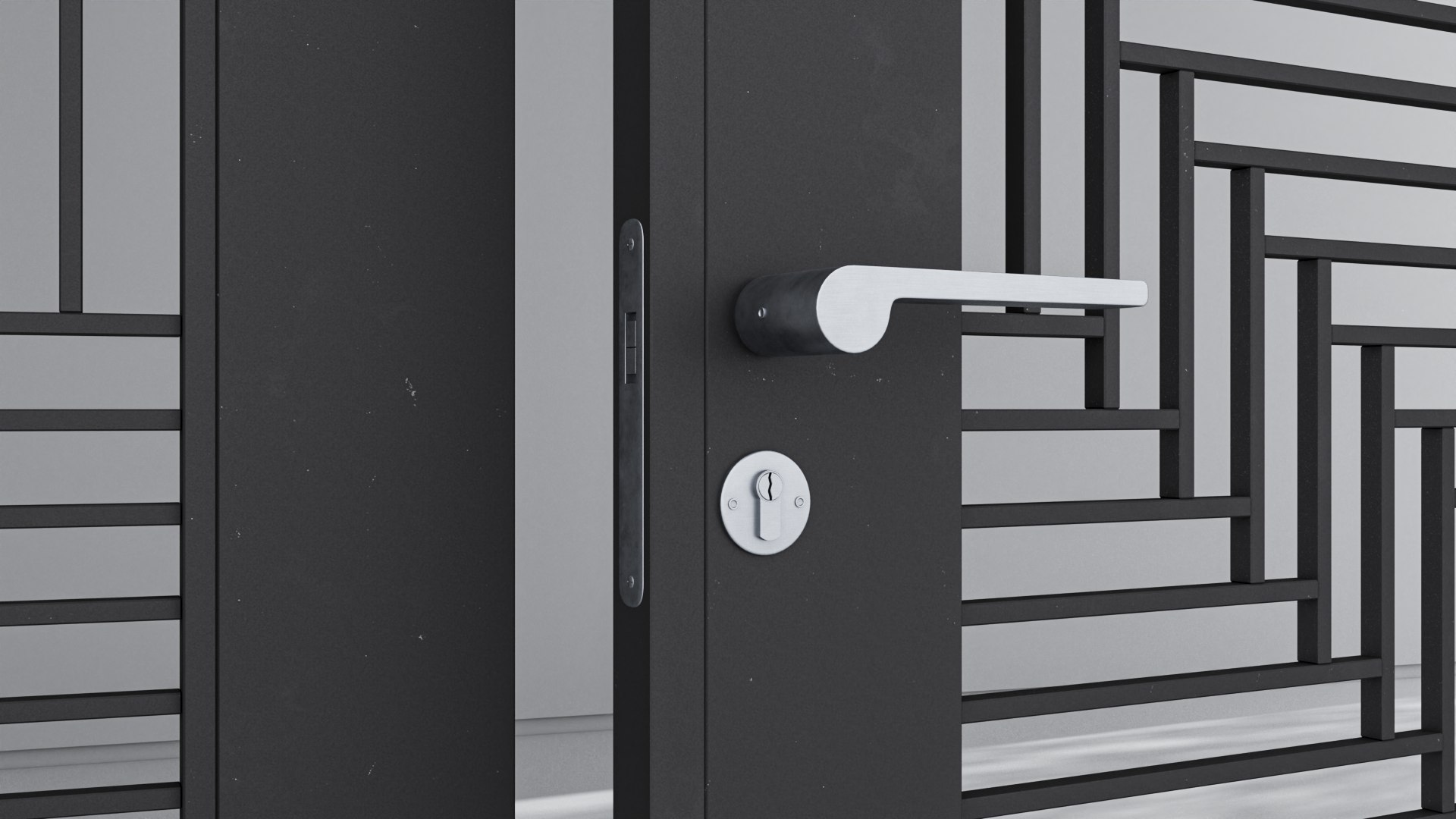 Aluminium Door 311 Model - TurboSquid 2058211