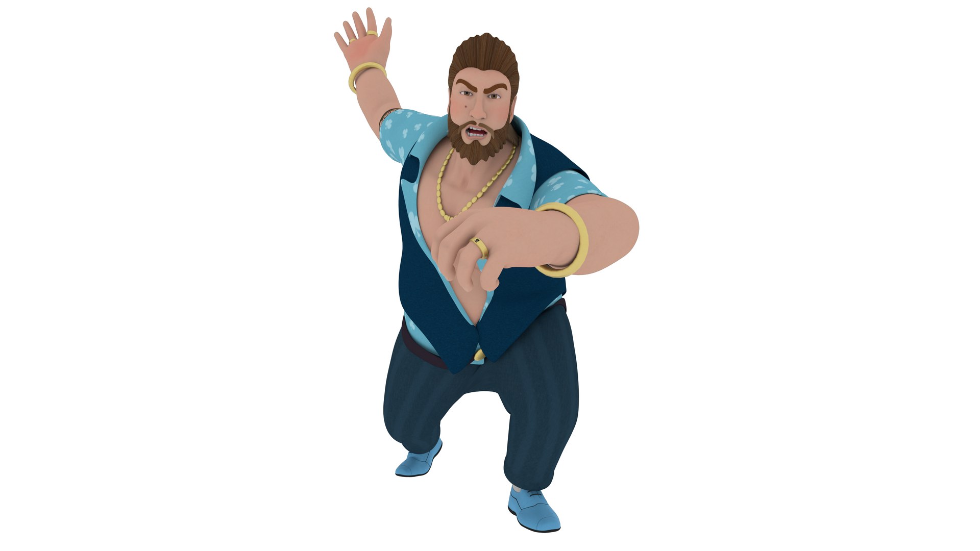 3D Cartoon Character Gangster FRANK With Rig - TurboSquid 2274333