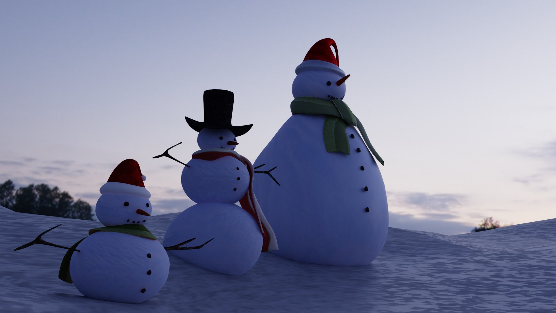 Snowman Model - TurboSquid 1996970