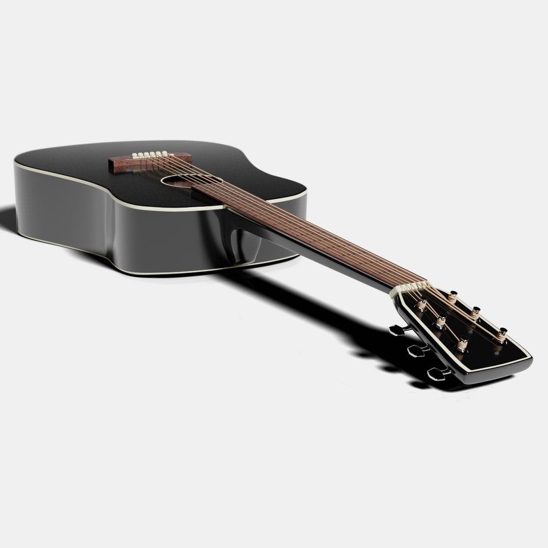 Acoustic guitar 3D model - TurboSquid 1237484