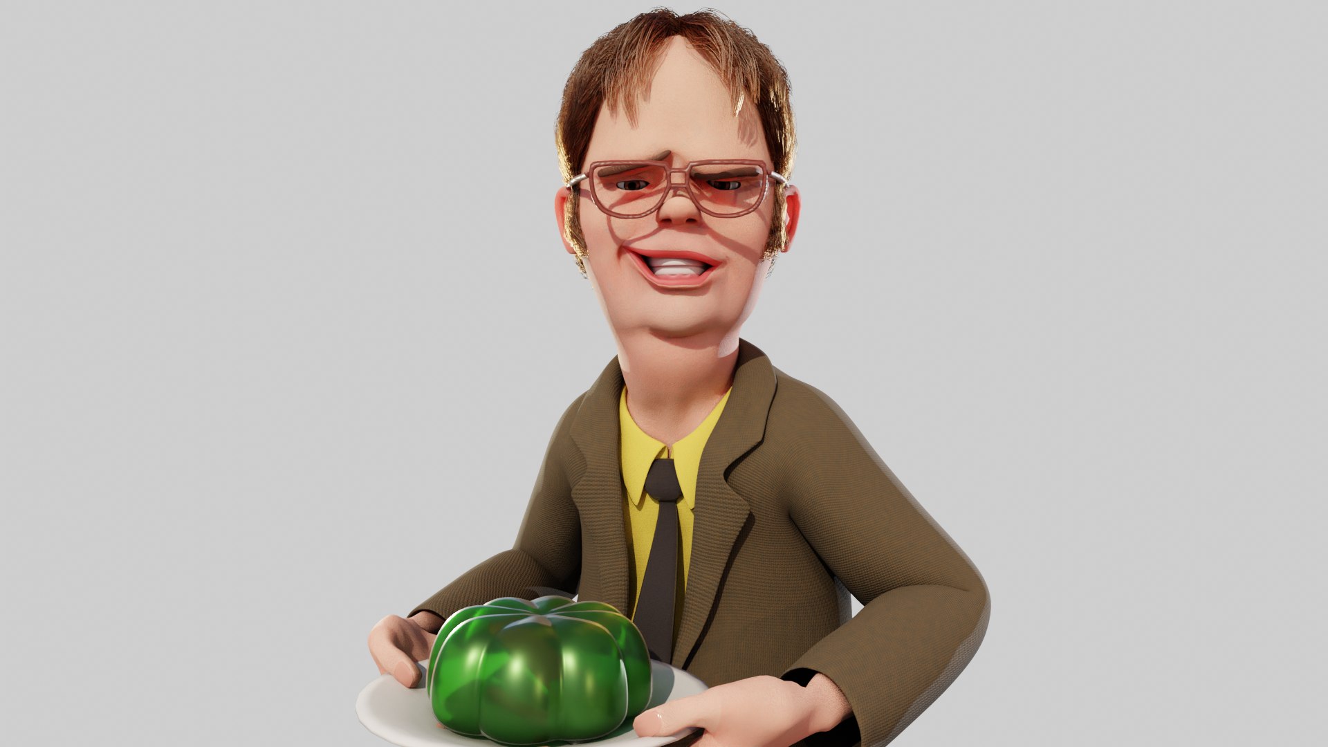 Dwight Character Rig Poses Animation 3D - TurboSquid 2009155