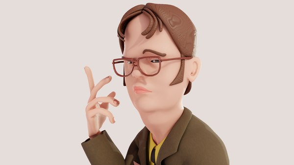 Dwight Character Rig Poses Animation 3D - TurboSquid 2009155