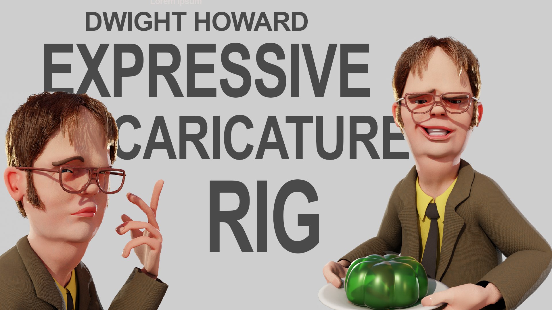 Dwight Character Rig Poses Animation 3D - TurboSquid 2009155