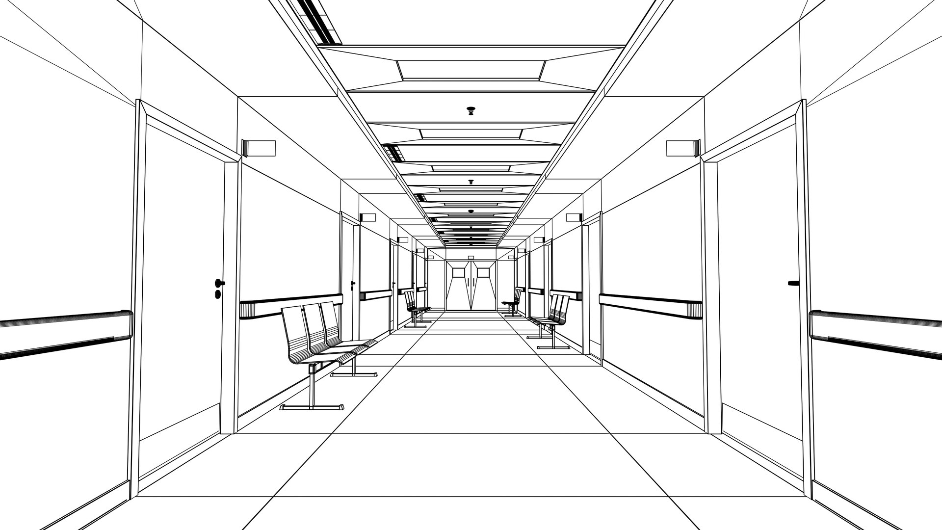 Hospital Corridor 3D - TurboSquid 2097500