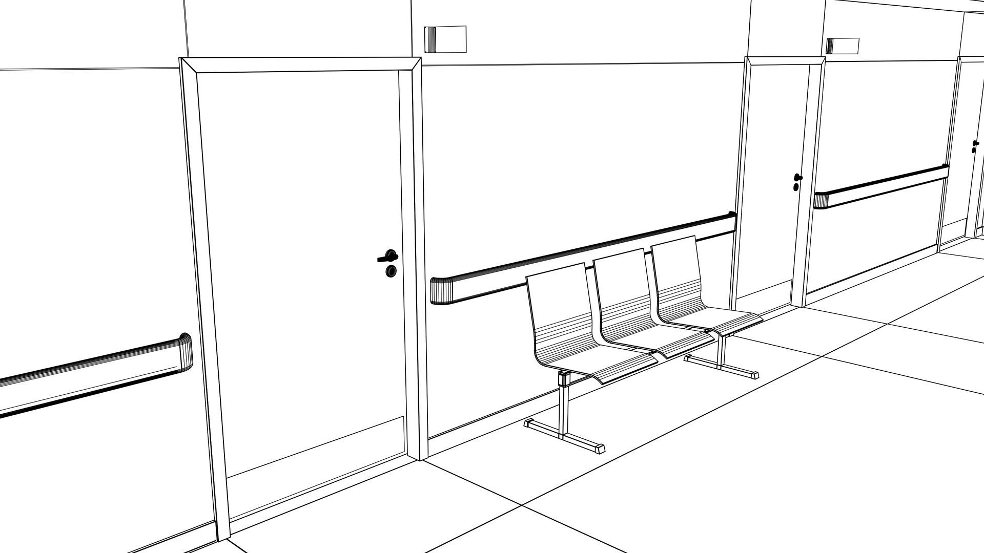 Hospital Corridor 3D - TurboSquid 2097500