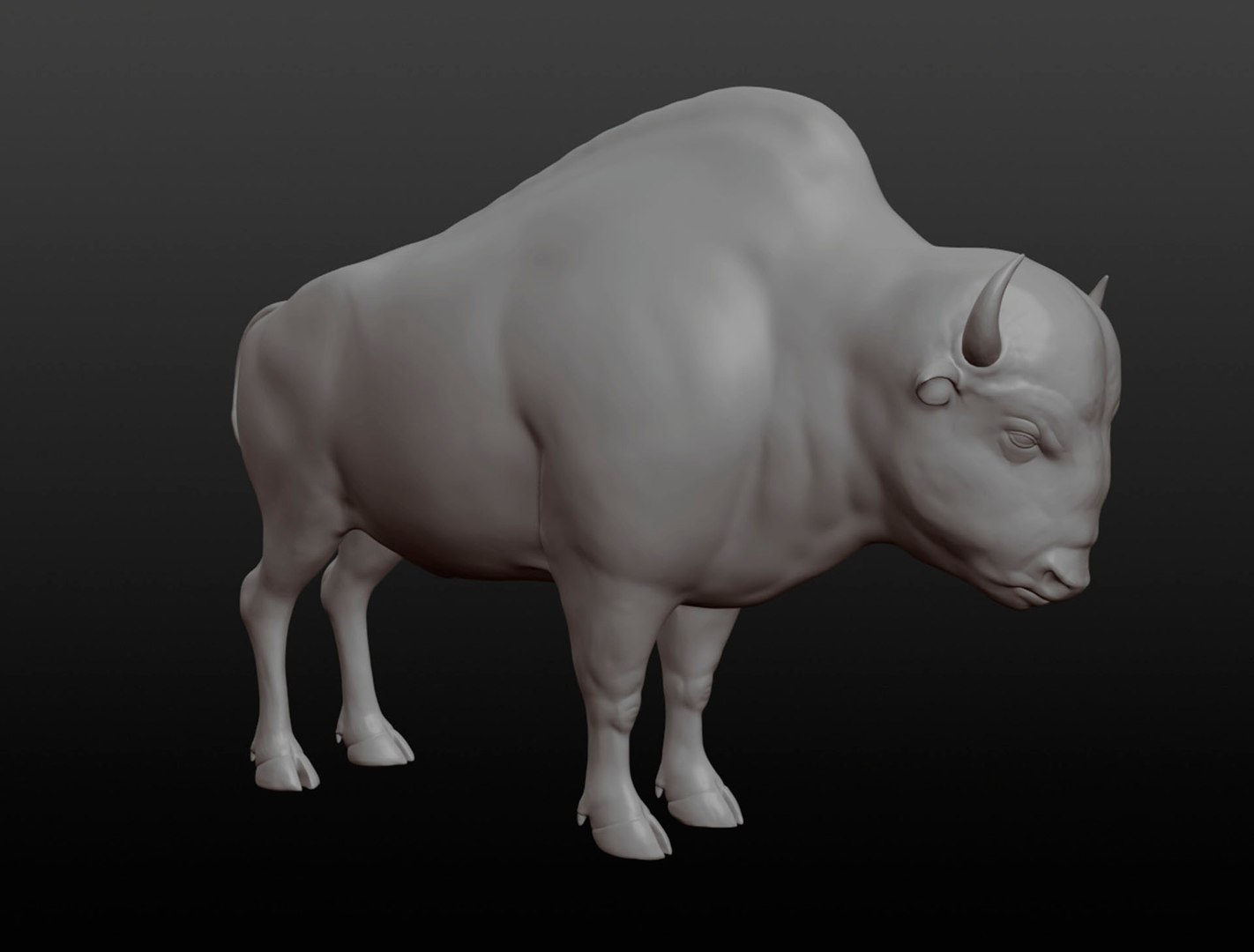 3D Bison Base Mesh Model - TurboSquid 1720830