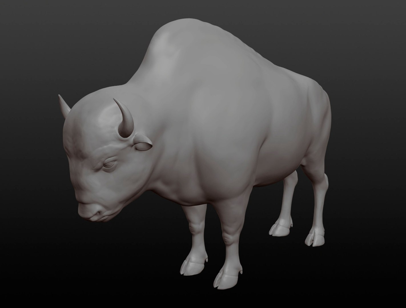 3D Bison Base Mesh Model - TurboSquid 1720830