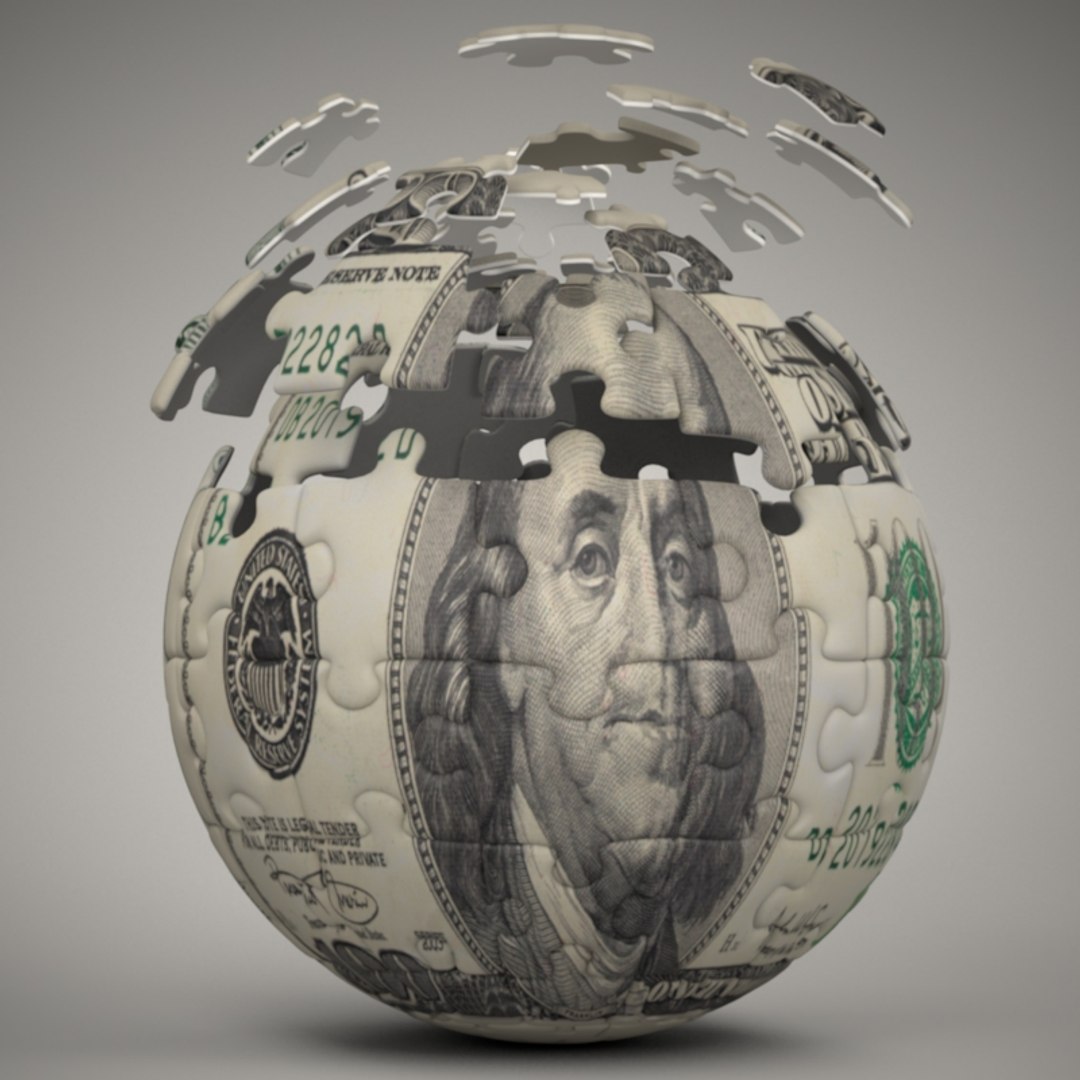 Puzzle Dollar Bill 3d C4d