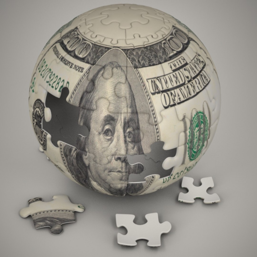 Puzzle Dollar Bill 3d C4d