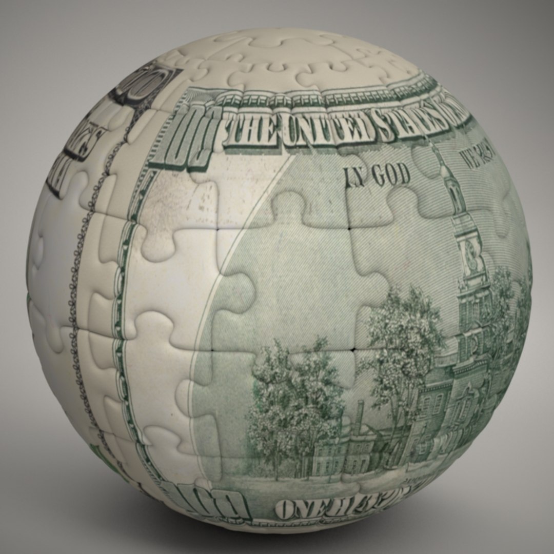 Puzzle Dollar Bill 3d C4d