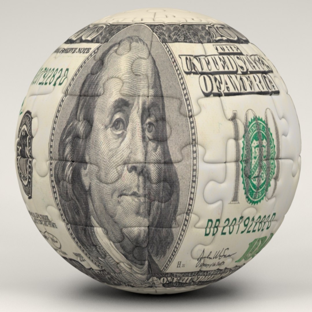 Puzzle Dollar Bill 3d C4d