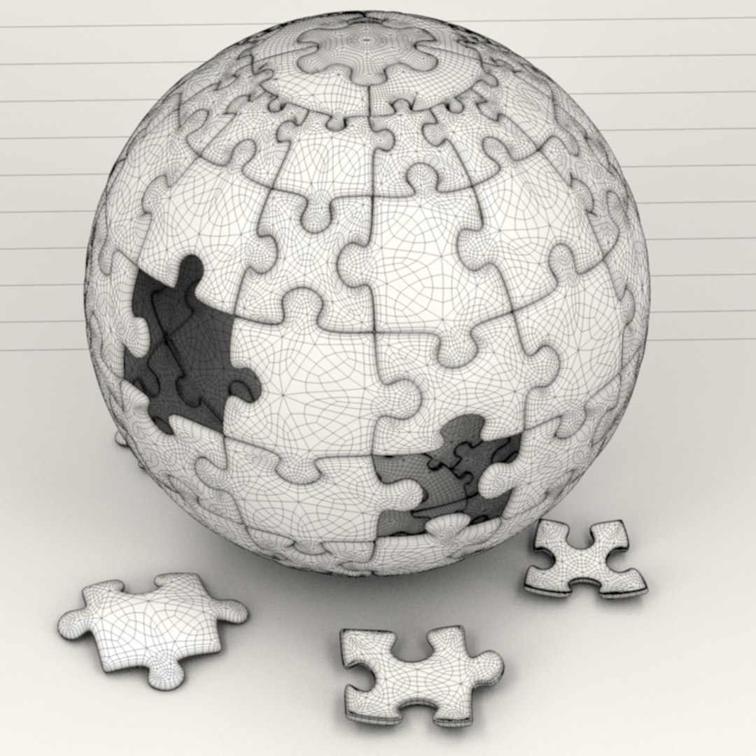 Puzzle Dollar Bill 3d C4d