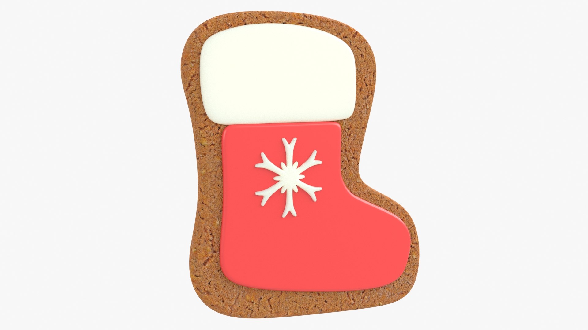 Gingerbread boot christmas cookie 3D model - TurboSquid 1651879