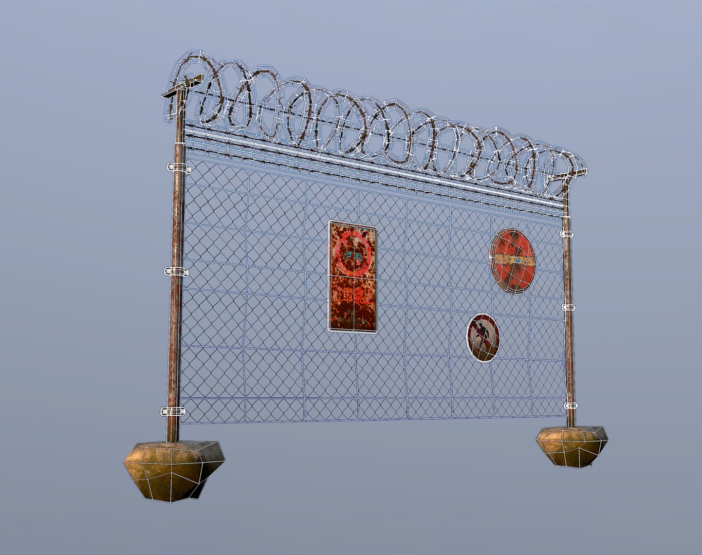 3D Old Chain Link Fence - TurboSquid 2200200