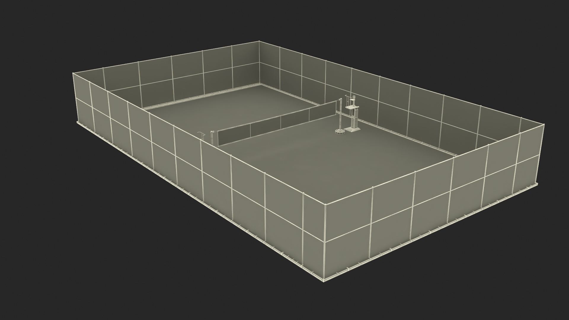 3D Model Volleyball Court And Referee Towers By SENOH - TurboSquid 2274414