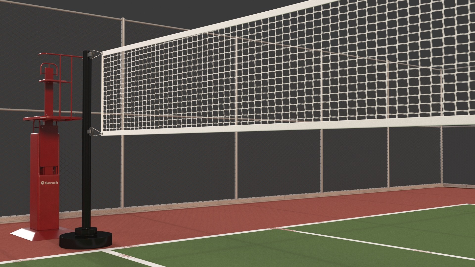 3D Model Volleyball Court And Referee Towers By SENOH - TurboSquid 2274414