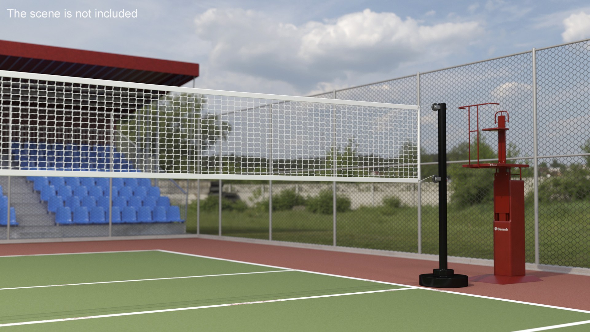 3D Model Volleyball Court And Referee Towers By SENOH - TurboSquid 2274414