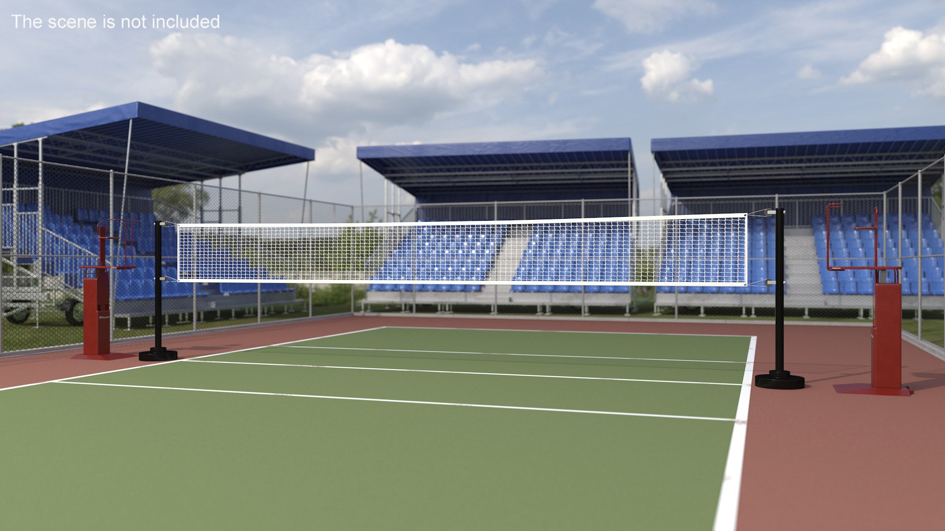 3D Model Volleyball Court And Referee Towers By SENOH - TurboSquid 2274414