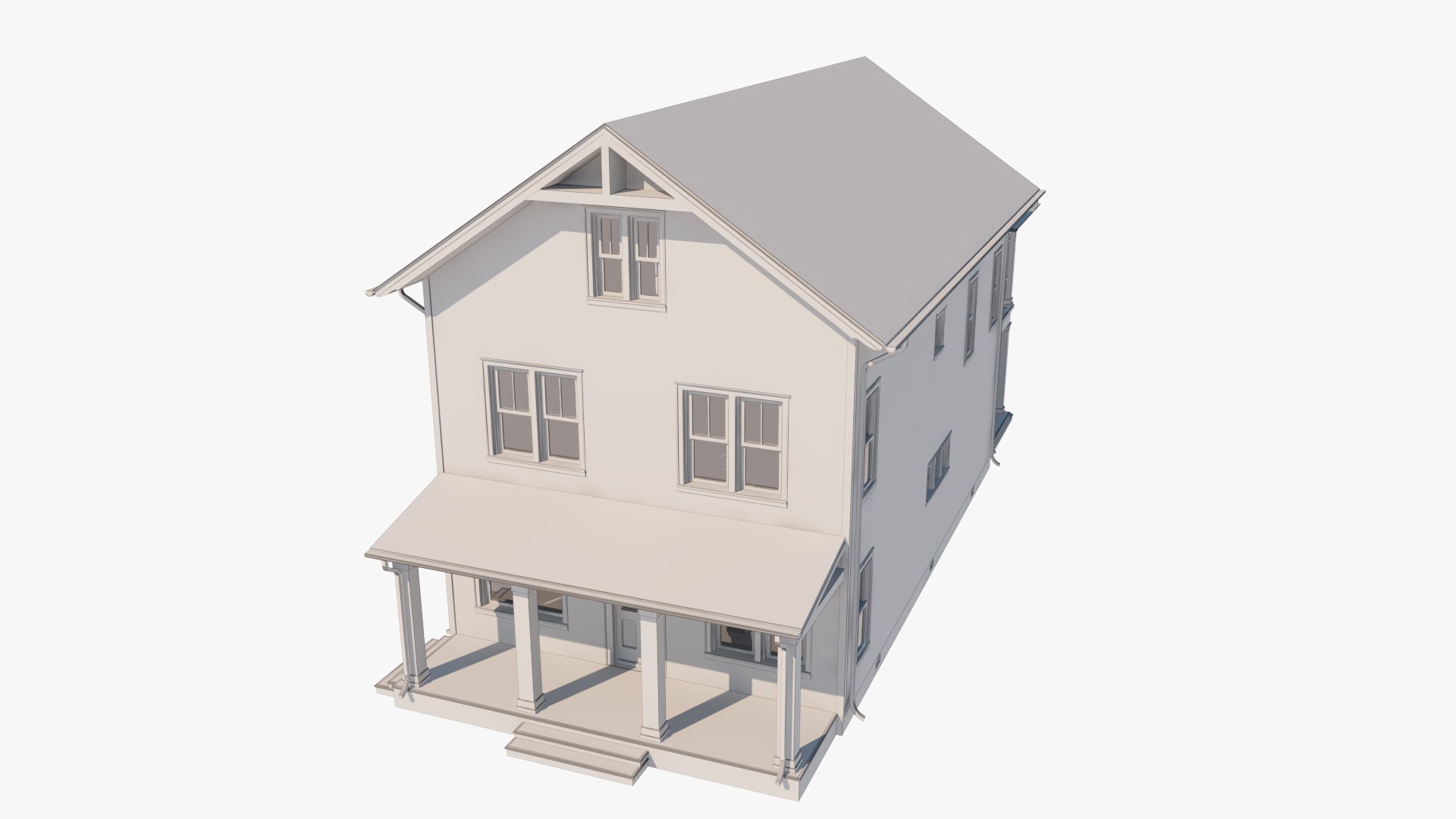 Historic District Residence 3D Model - TurboSquid 1545075