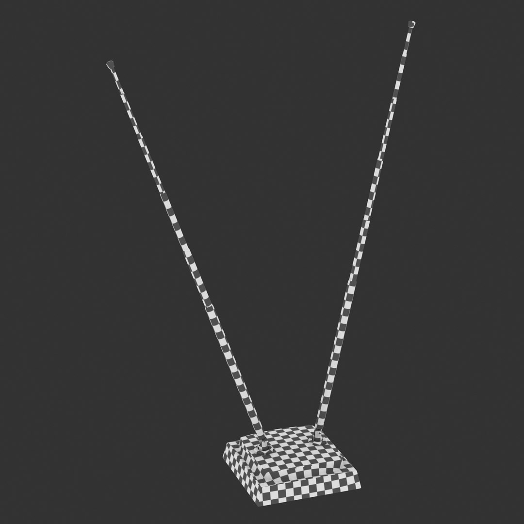 Tv Rabbit Ears 3d Model