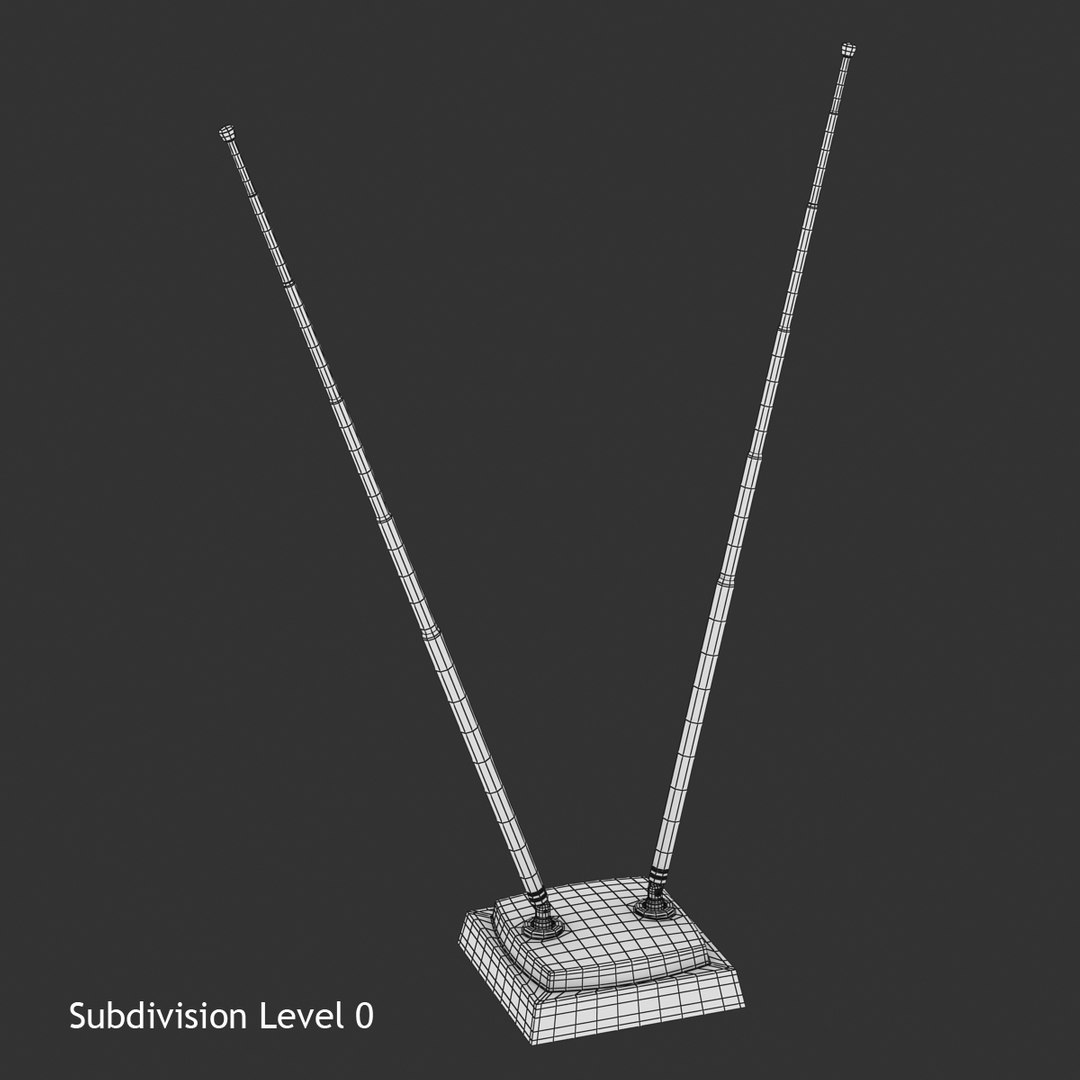 tv rabbit ears 3d model