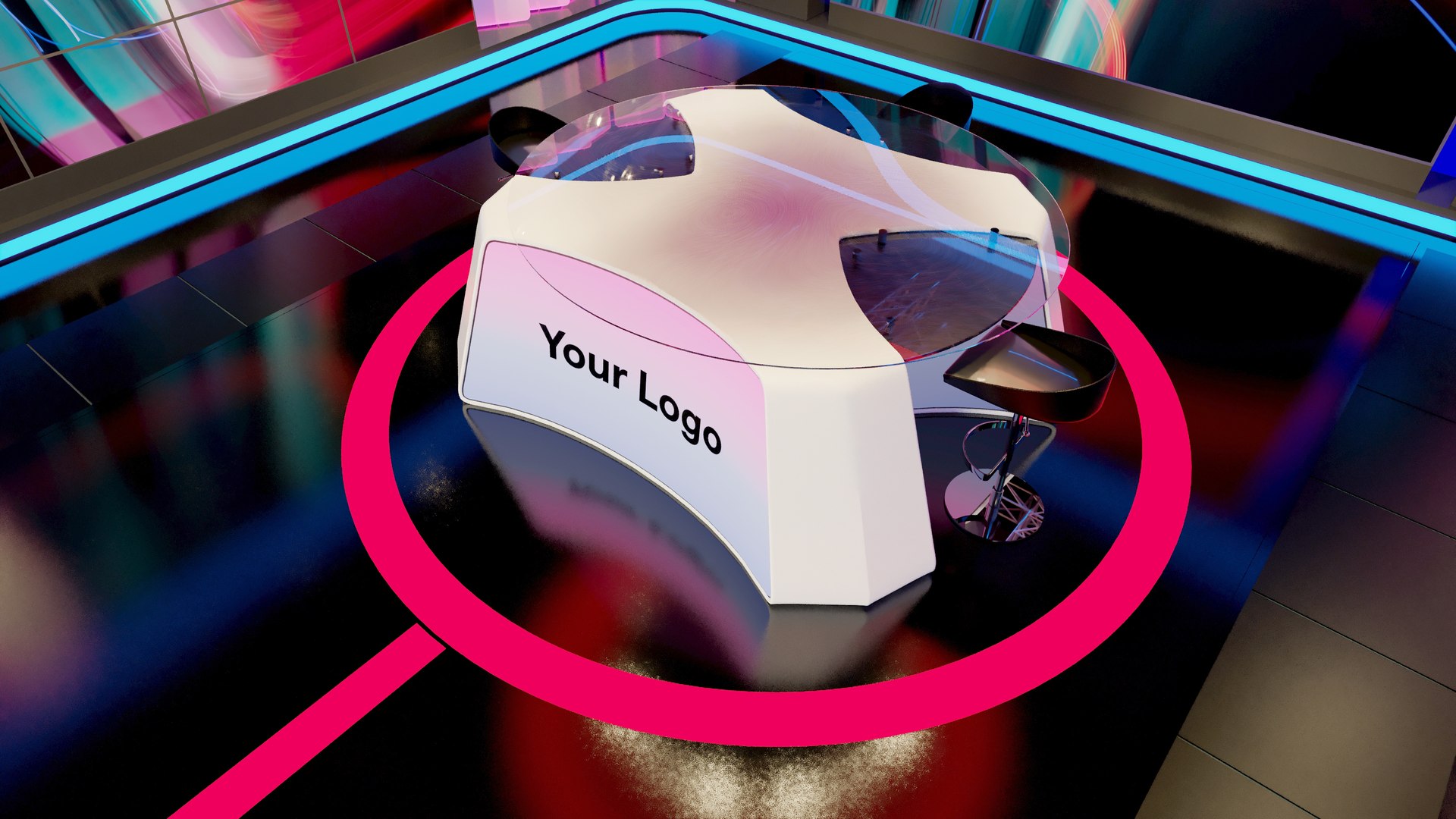 Virtual TV Studio Chat Show 3D - TurboSquid 2053000