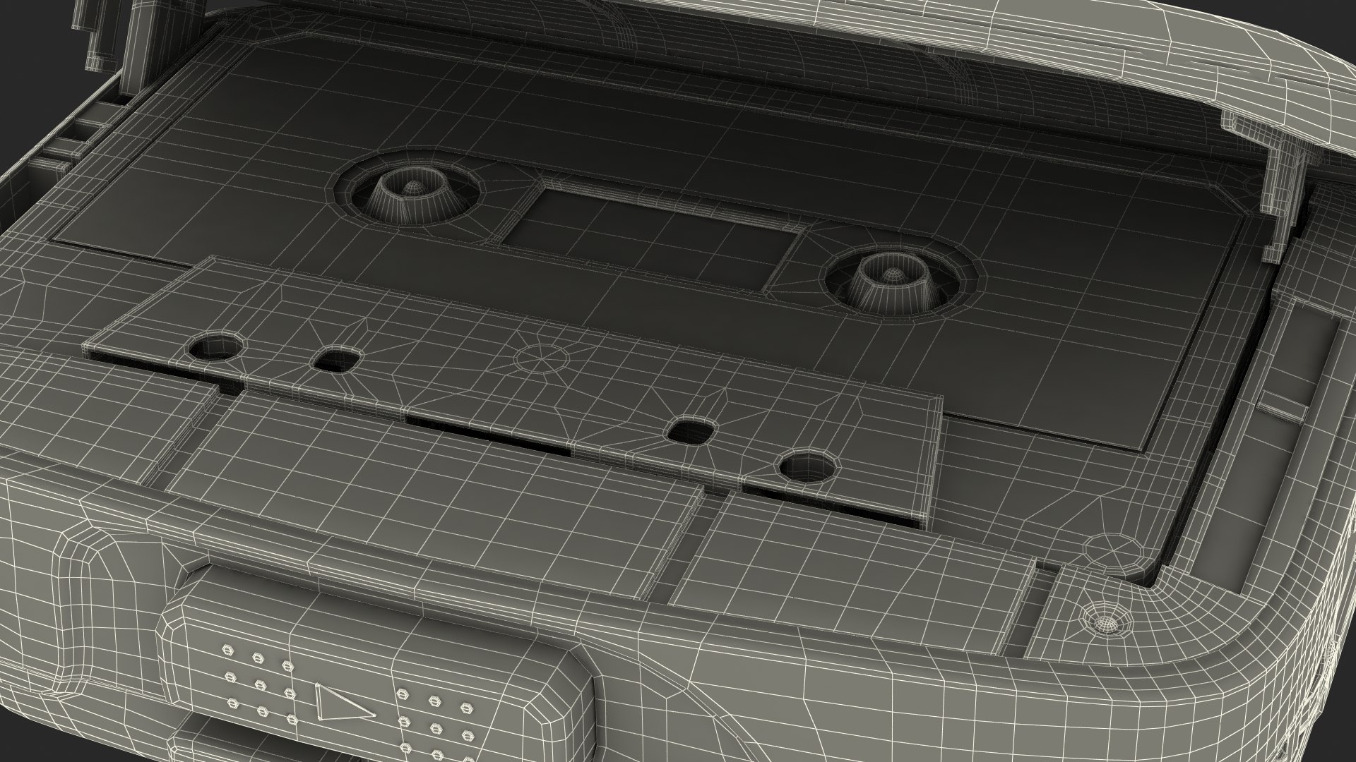 Vintage Portable Player With Cassette 3D Model - TurboSquid 2317612