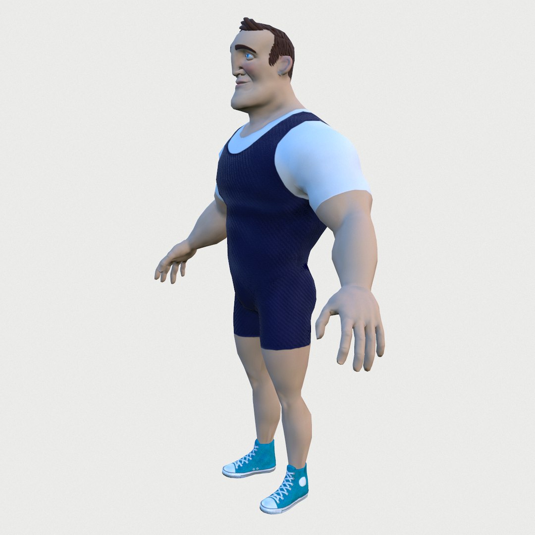 3D Model Powerlifter Low-poly - TurboSquid 1323403