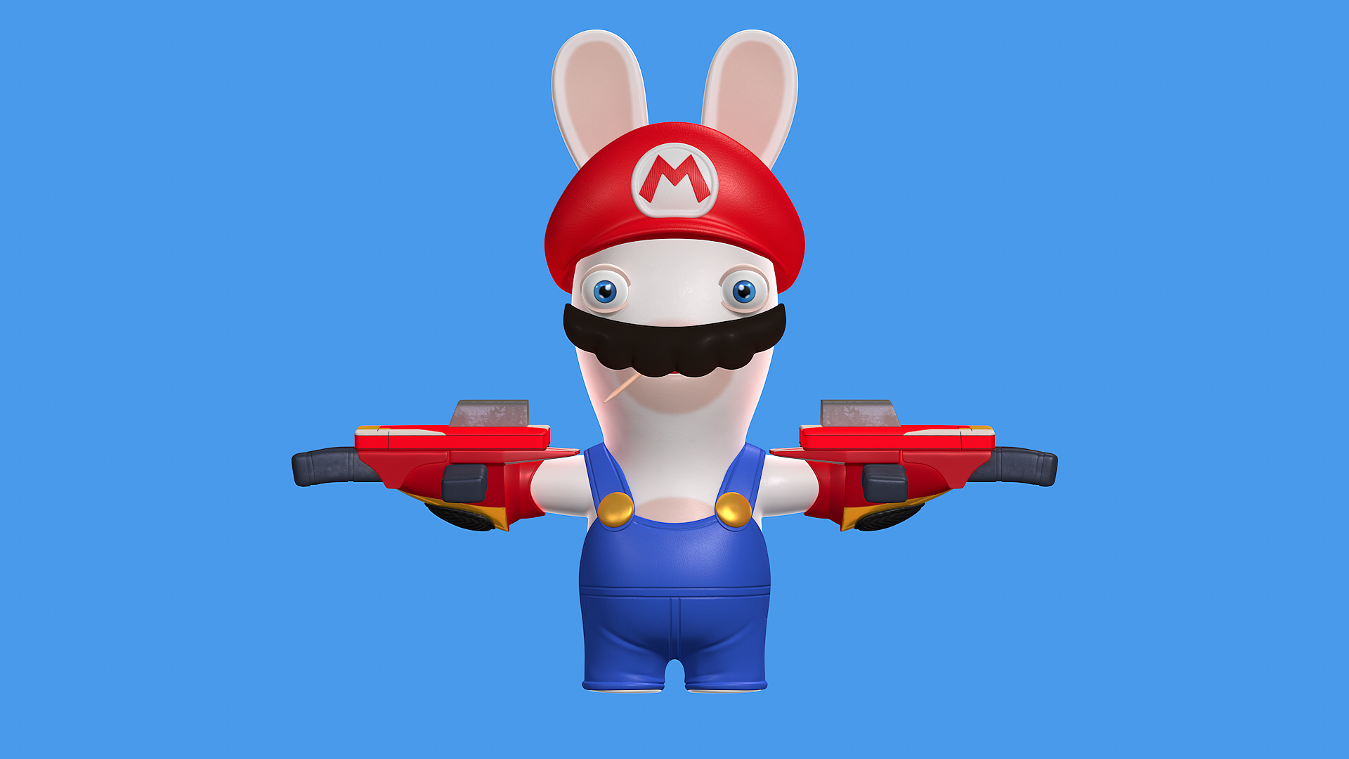 Rabbid Mario Character Gauntlet Weapon Sparks Of Hope 3D Model ...