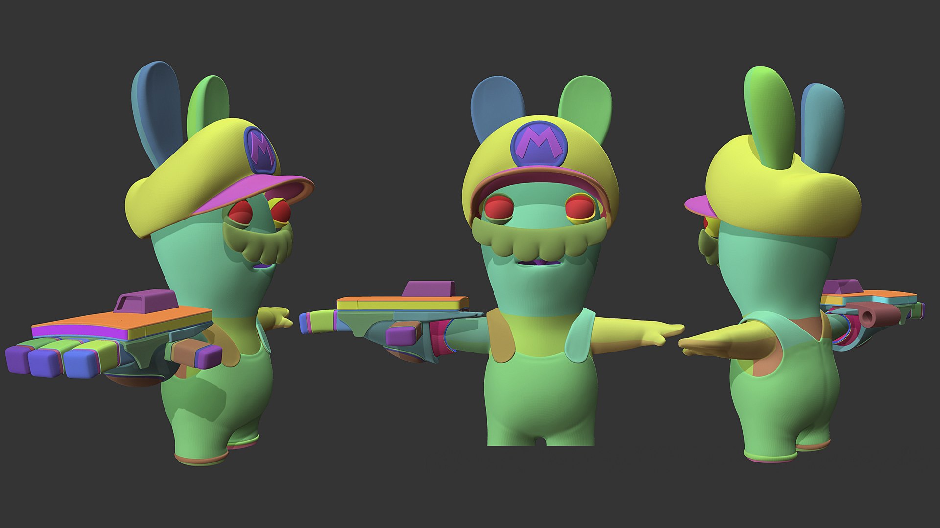 Rabbid Mario Character Gauntlet Weapon Sparks Of Hope 3D Model ...