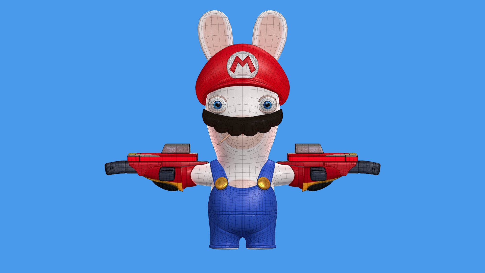 Rabbid Mario Character Gauntlet Weapon Sparks Of Hope 3D Model ...