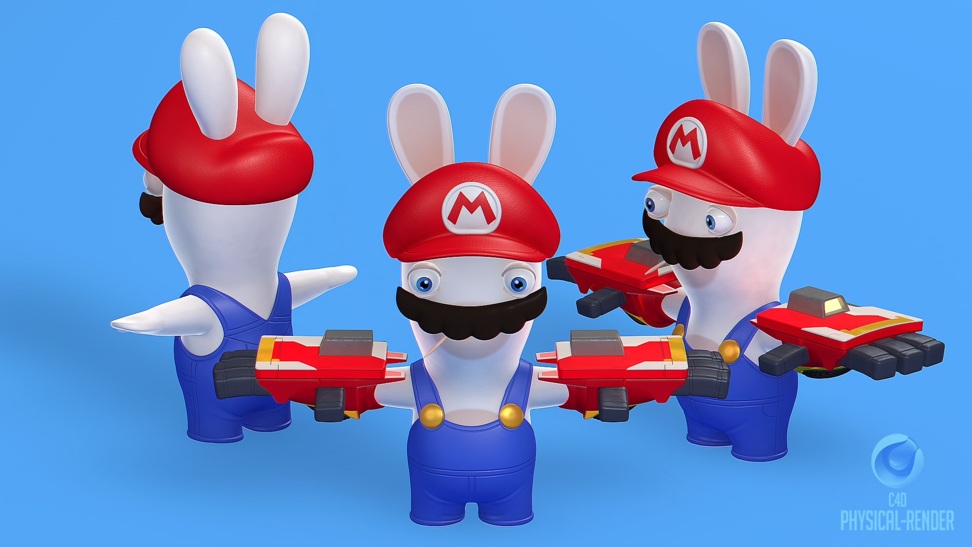 Rabbid Mario Character Gauntlet Weapon Sparks Of Hope 3D Model ...