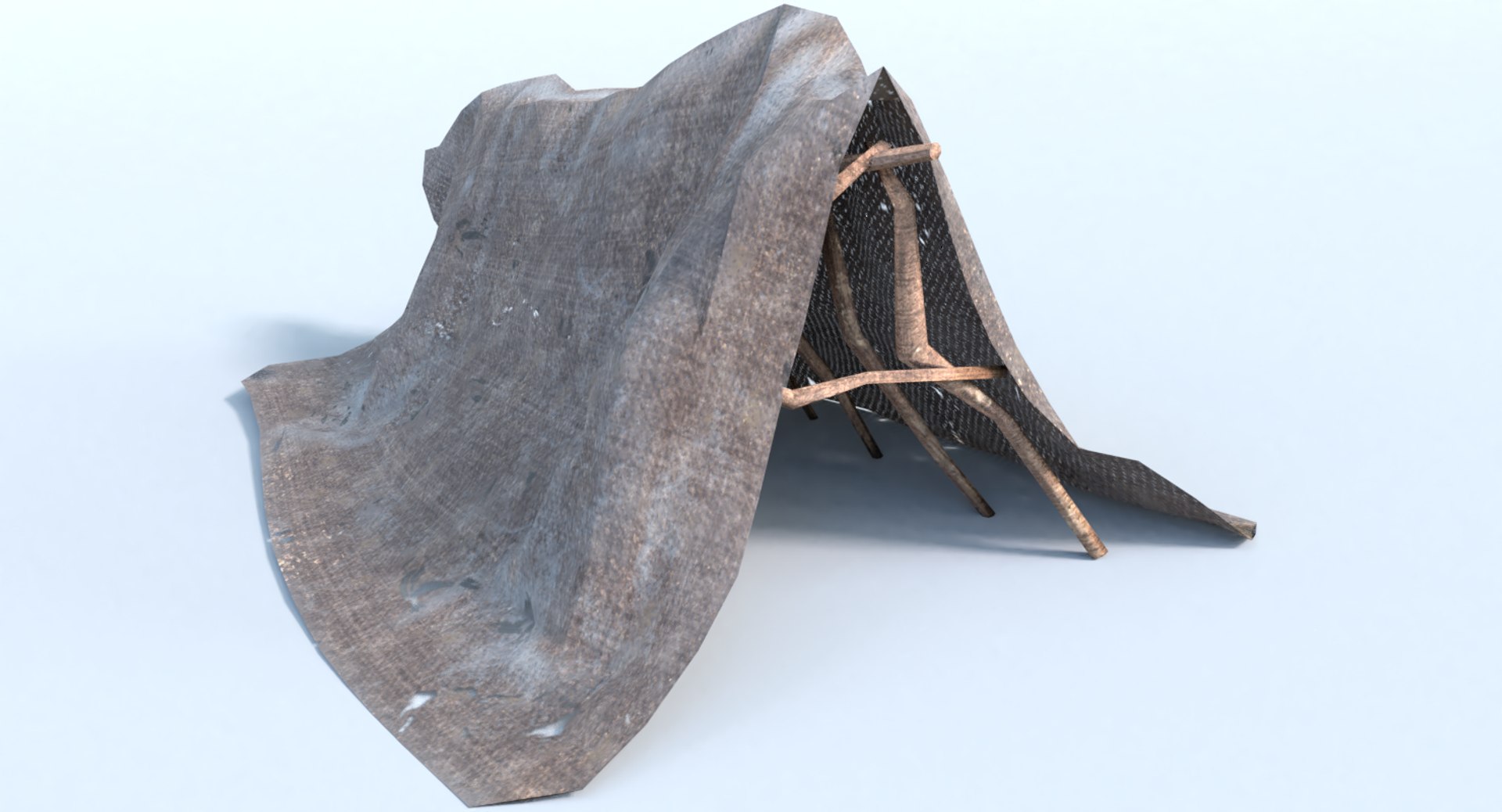 3D Makeshift Tent - TurboSquid 1360098