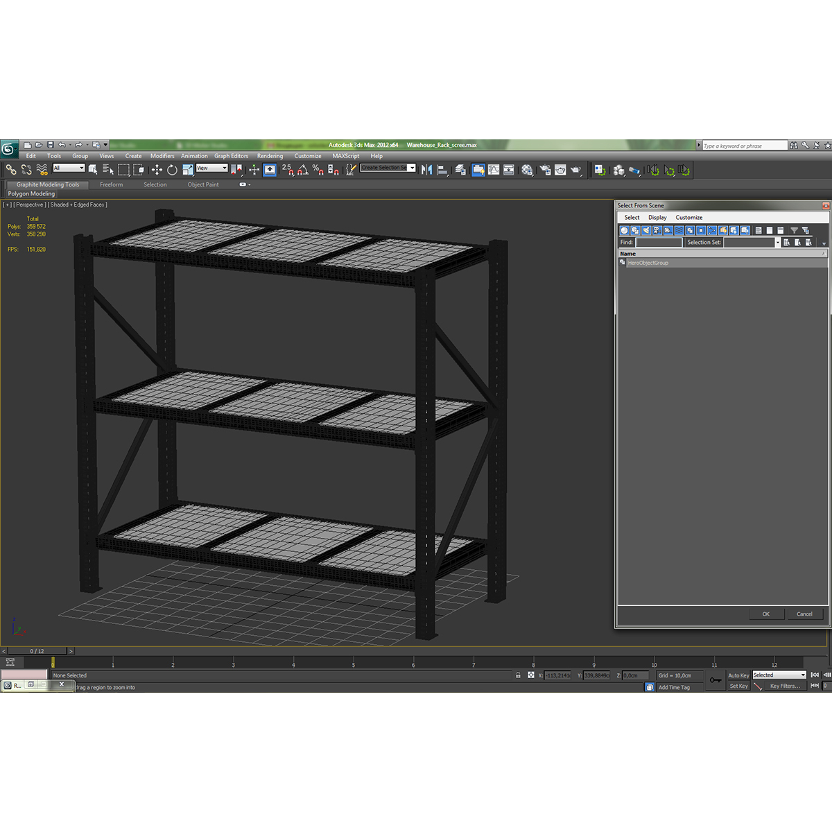 3d warehouse rack